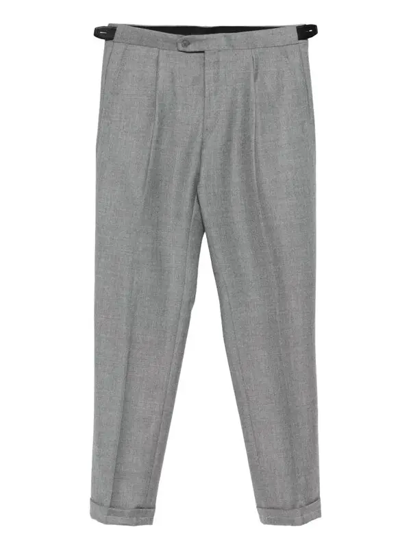 Brioni Pleated Wool Trousers - Grey