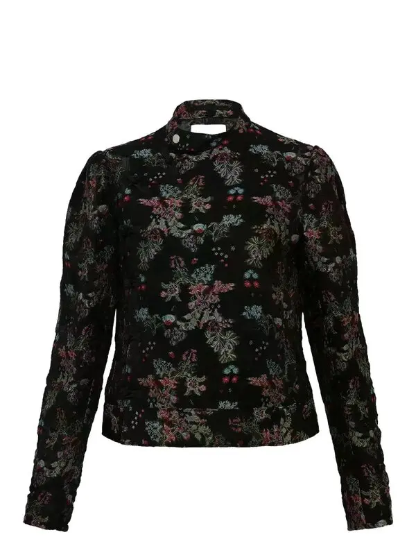 Noir Kei Ninomiya Floral-jacquard Jacket - Black