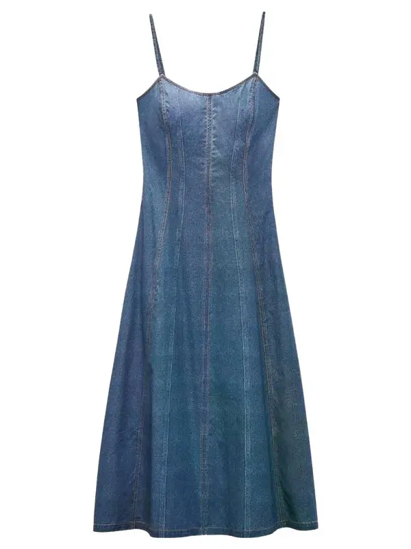 Rag & Bone Melody Spaghetti-strap Denim Dress - Blue