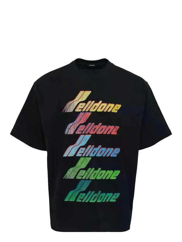 We11Done Rainbow Logo T-shirt - Black
