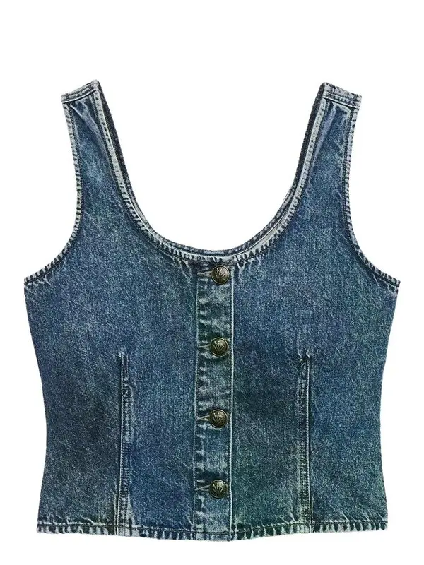 Rag & Bone Poppy Denim Top - Blue