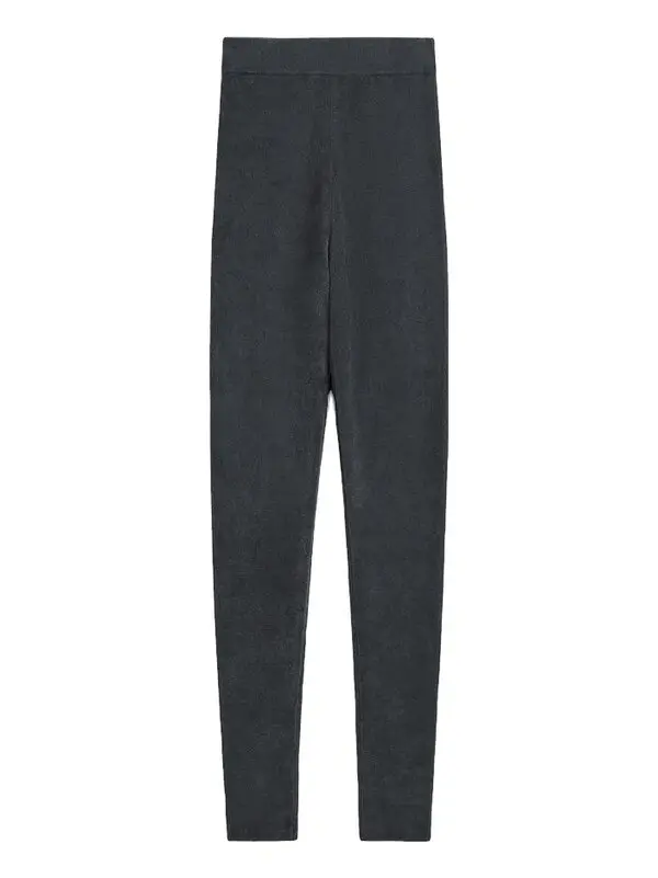 Cos Chenille-knit Leggings - Gray