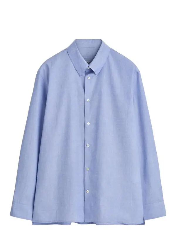 Cos Classic Cotton Shirt - Blue