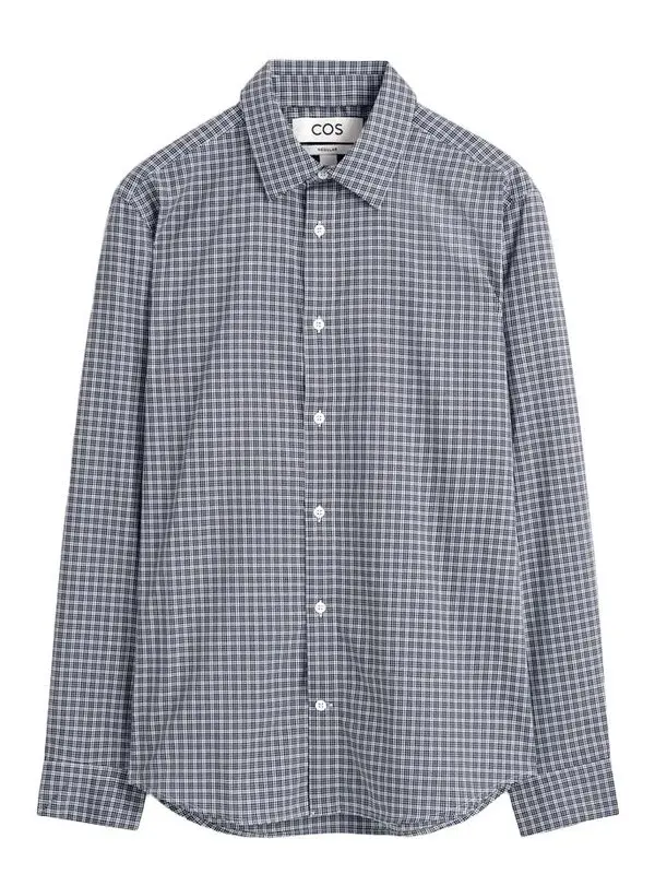 Cos Classic Cotton Shirt - Navy