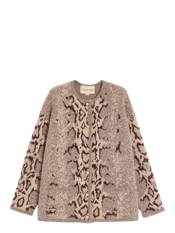 Valentino Garavani Cashmere Cardigan - Animal Print