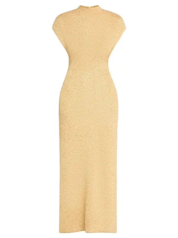 Lela Rose Sequin Knit Ankle Dress - Sunlight