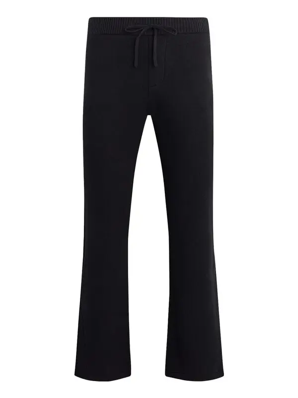 Hudson Jeans Double Knit Kick Flare Pants - Pitch Black