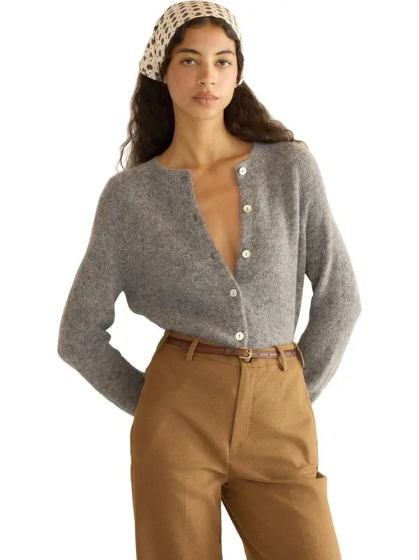 DÔEN Petra Cardigan - Dark Heather Grey