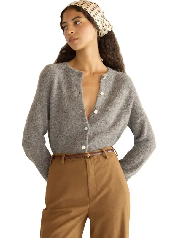 DÔEN Petra Cardigan - Dark Heather Grey