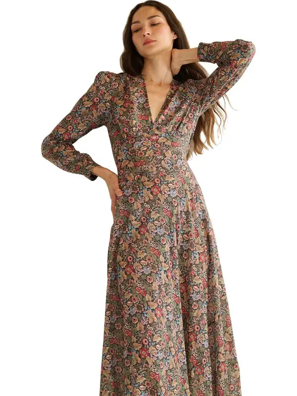 DÔEN Charleston Maxi Dress - Wildberry Thicket