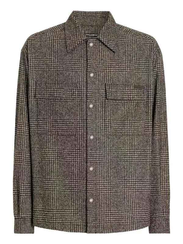 Dolce & Gabbana Check-pattern Pocket Shirt - Brown