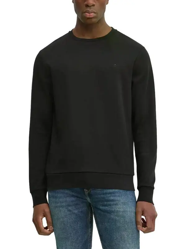 HACKETT Logo-embroidered Crew-neck Sweatshirt - Black