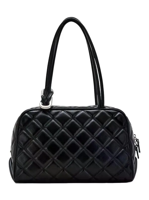 Marc Jacobs The Quilted Leather Dual Satchel Bag - Black