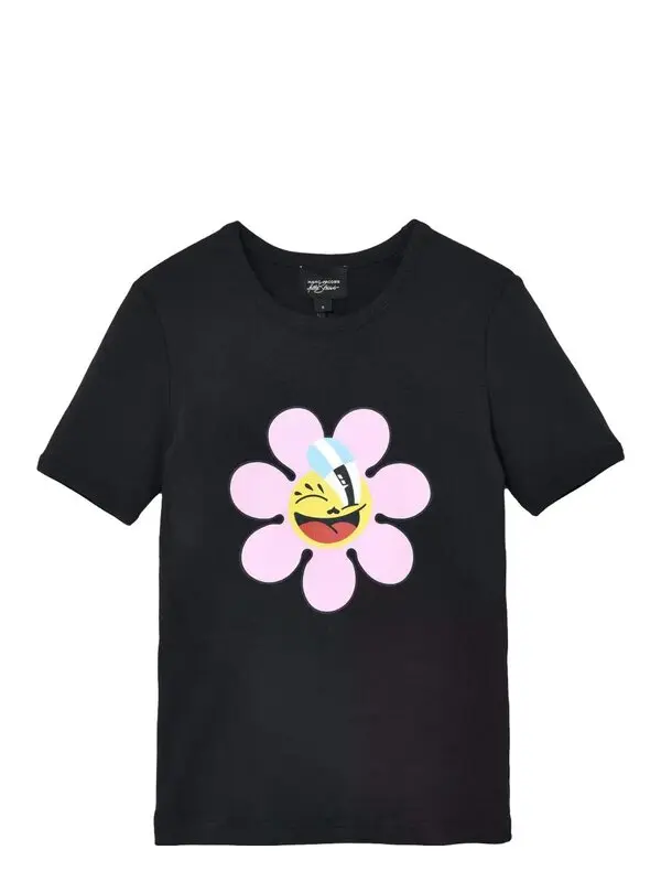Marc Jacobs Flower-embellished Tee - Black