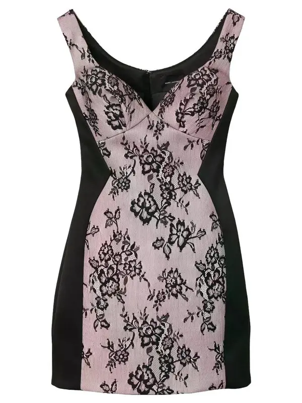 Marc Jacobs Floral-lace Panelled Mini Dress - Pink