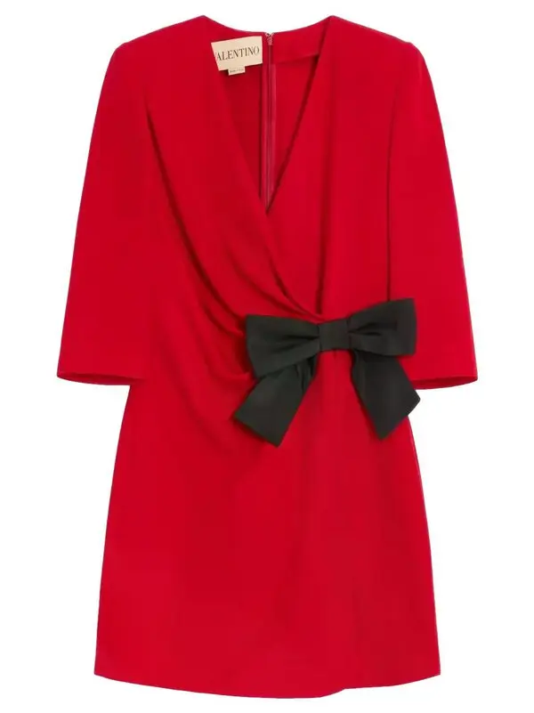 Valentino Garavani Bow-detail Mini Dress - Red