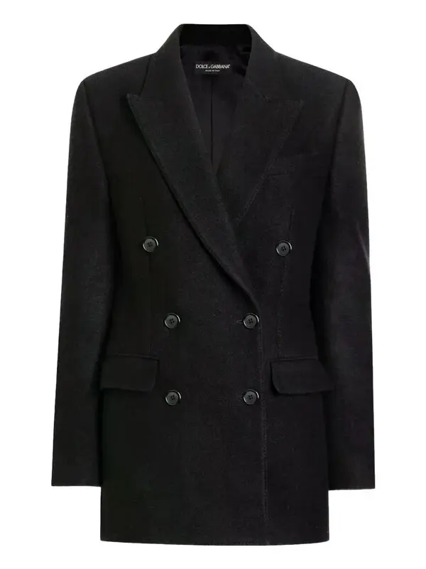 Dolce & Gabbana Double-breasted Wool Blazer - Black