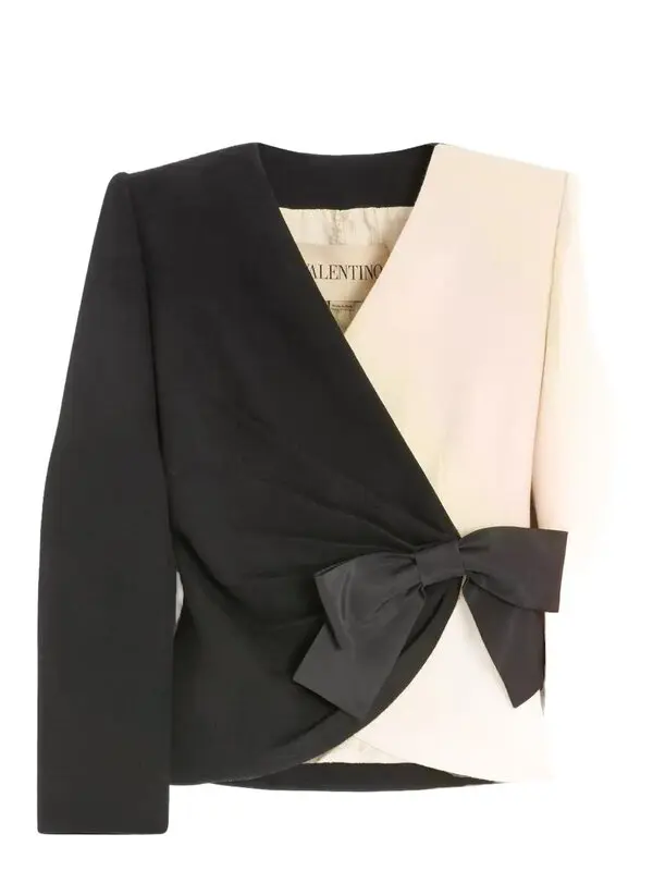 Valentino Garavani Bow-embellished Blazer - Black