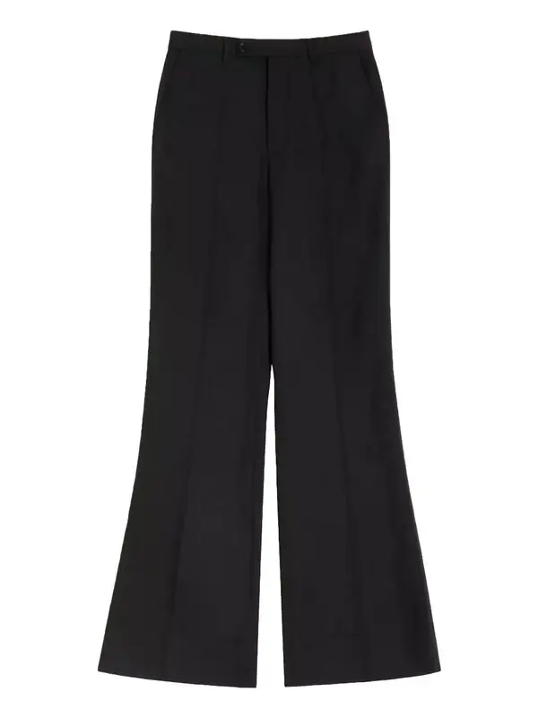 Valentino Garavani Pleated Flared Trousers - Black