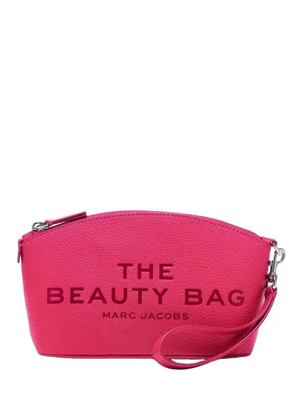 Marc Jacobs Embossed Logo Leather Cosmetic Bag - Pink