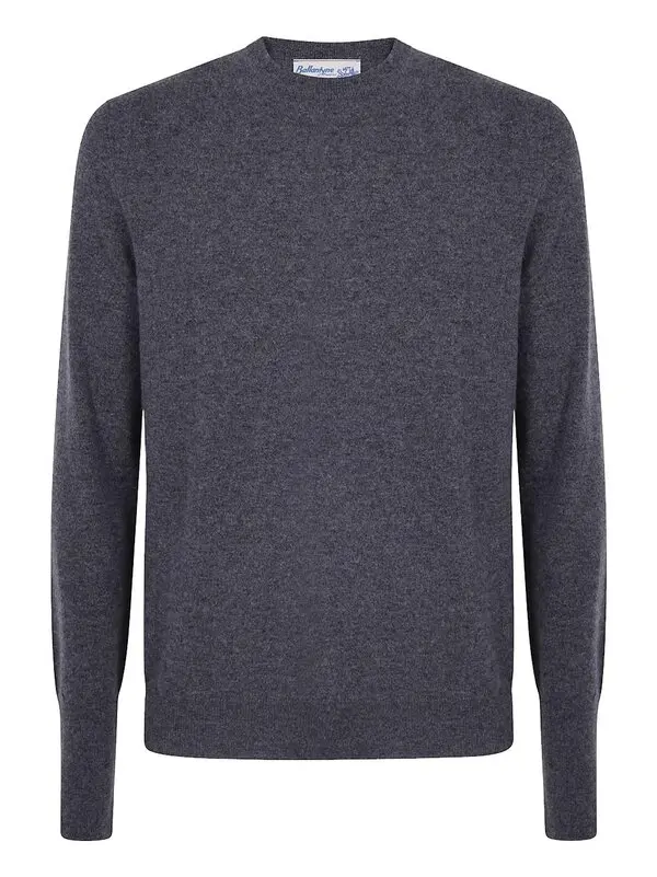 BALLANTYNE R Neck Pullover - Grey