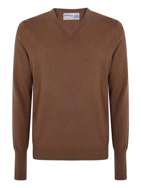 BALLANTYNE V-neck Pullover - Brown