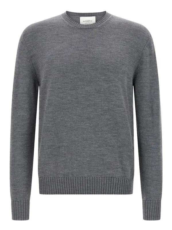 BALLANTYNE Merino Wool Crew Neck Sweater - Gray