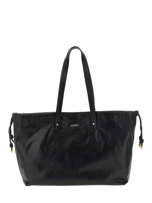 Isabel Marant Silven E/w Lambskin Shopper - Black
