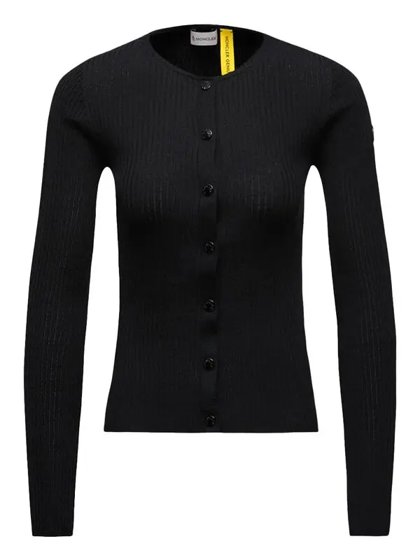 MONCLER X EDWARD ENNINFUL X Ee72 Edward Enninful Wool Cardigan - Black