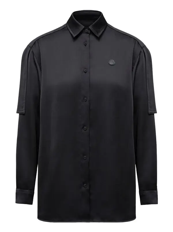 MONCLER X EDWARD ENNINFUL X Ee72 Edward Enninful Satin Shirt - Black