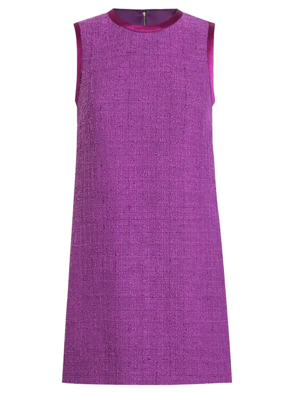 Dolce & Gabbana A-line Rachel Tweed Dress - Purple