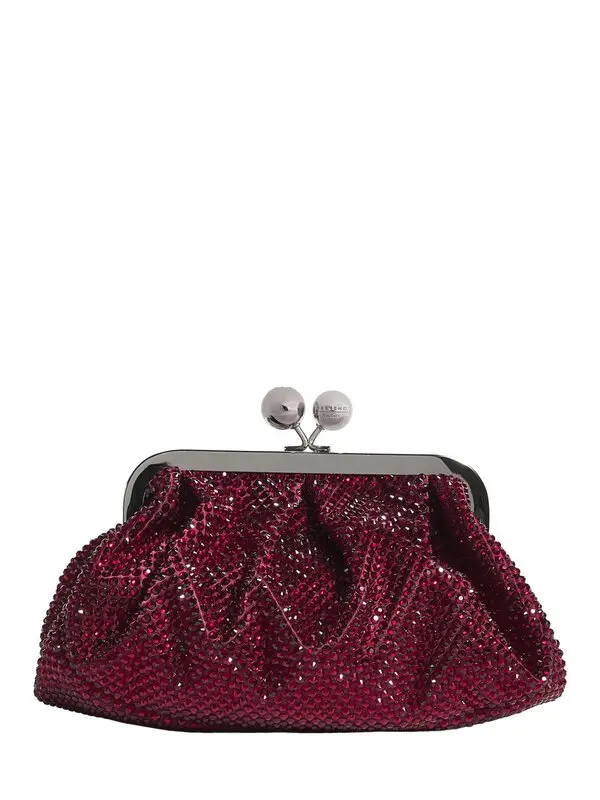 Max Mara Medium Embellished Pasticcino Clutch - Red