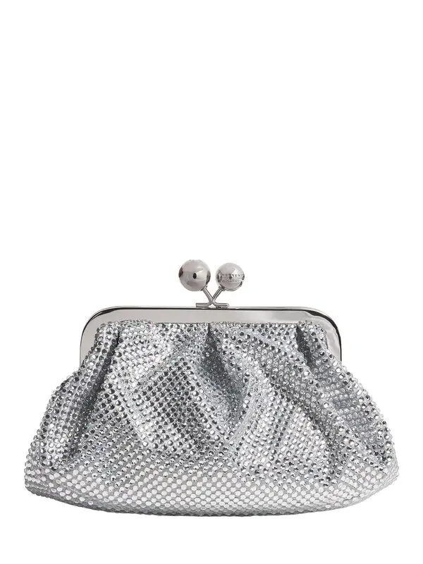 Max Mara Medium Embellished Pasticcino Clutch - White