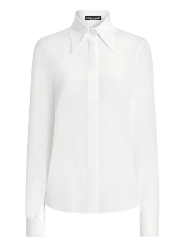 Dolce & Gabbana Crêpe De Chine Shirt - White