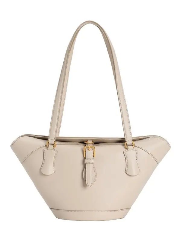 Dolce & Gabbana Capri Coffa Bag In Calfskin - Beige