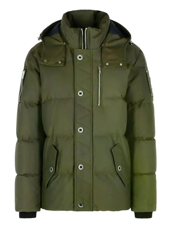 Moose Knuckles Removable-hood Quilted Coat - Green
