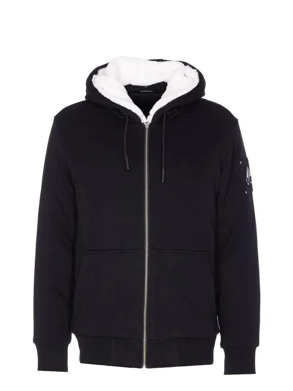 Moose Knuckles Classic Bunny Zip Hoodie - Black