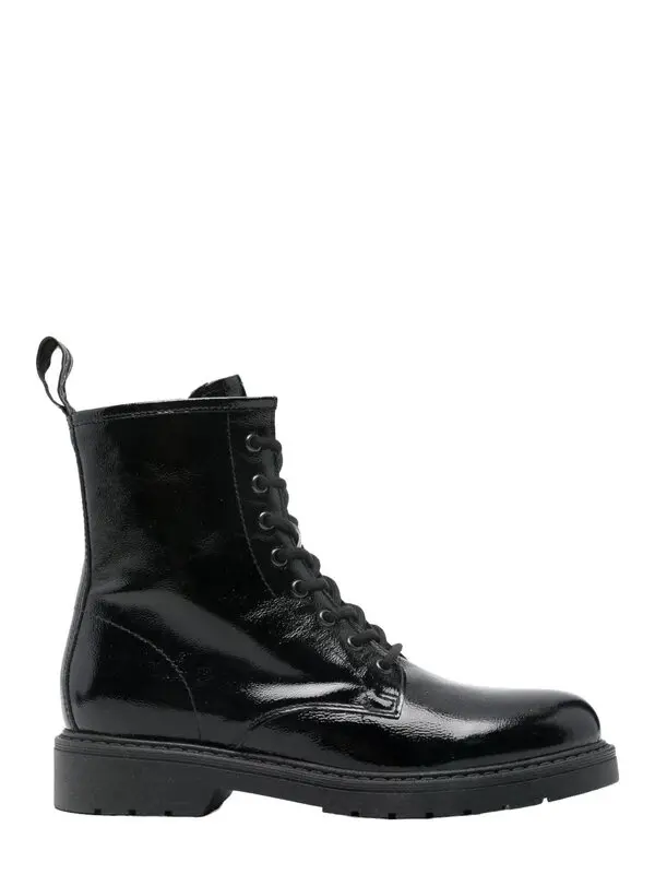 NEROGIARDINI Lace-up Patent-leather Boots - Black