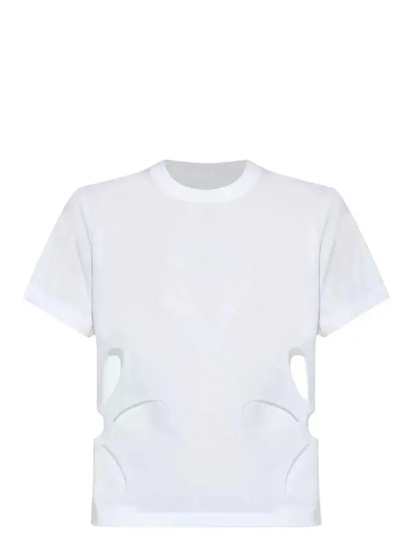 Noir Kei Ninomiya Floral Cut-out T-shirt - White