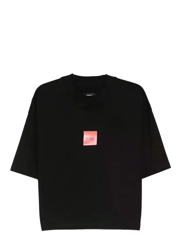 HAMZA Box Logo Cropped T-shirt - Black
