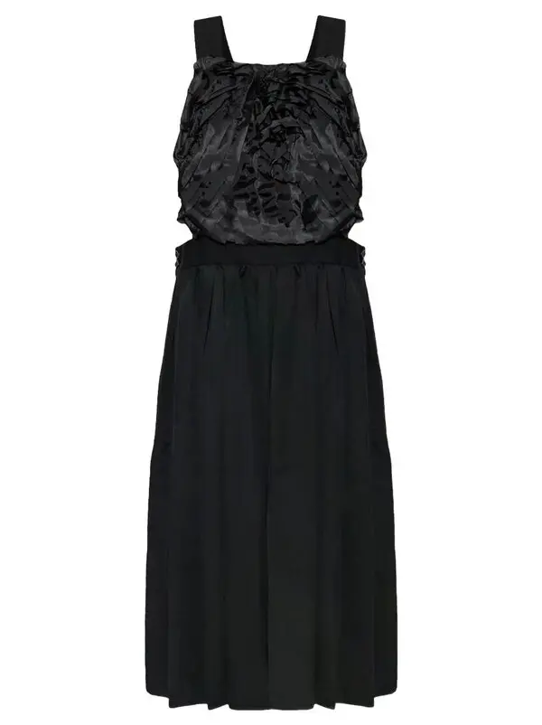 Comme Des Garçons Ruffled Midi Dress - Black