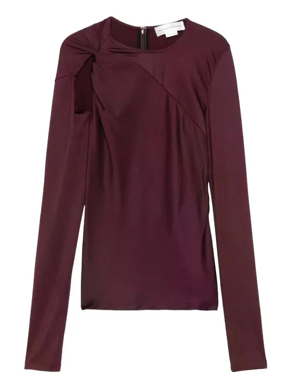 Victoria Beckham Twist-detail Cut-out Top - Red