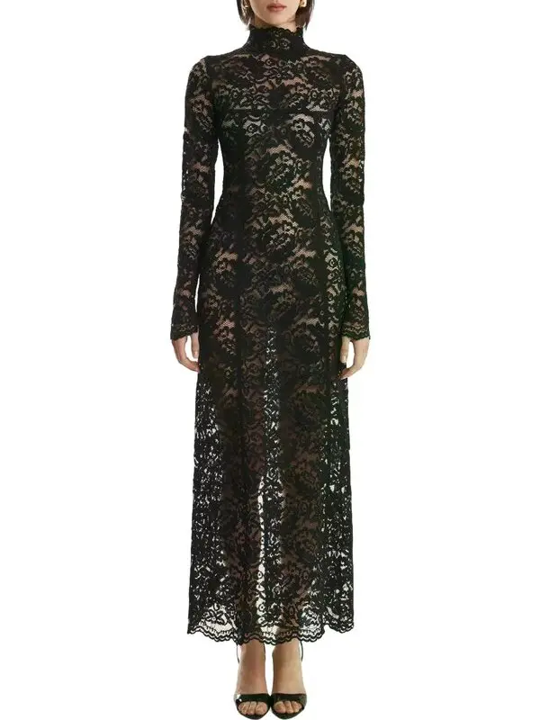 2310 STUDIO High-neck Midi Dress - Black