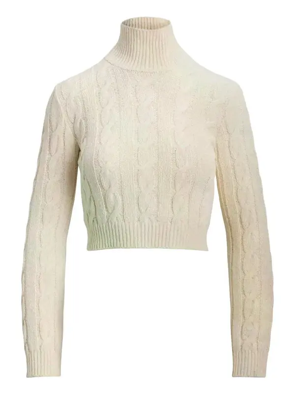 Ralph Lauren Cable-knit Turtleneck Sweater - Neutrals