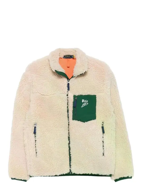 Polo Ralph Lauren Fleece-pocket Zip-up Jacket - Neutrals