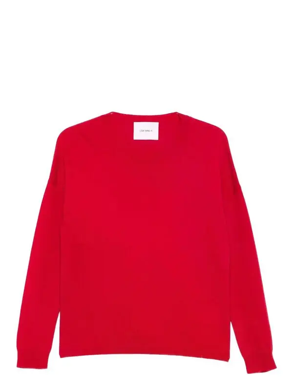 LISA YANG Round-neck Long-sleeve Jumper - Red