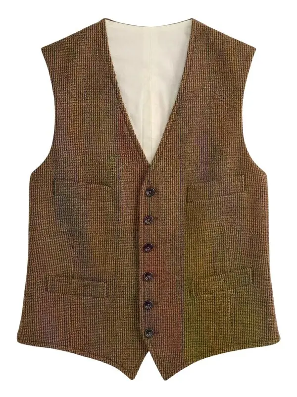 Polo Ralph Lauren Houndstooth-pattern Waistcoat - Brown