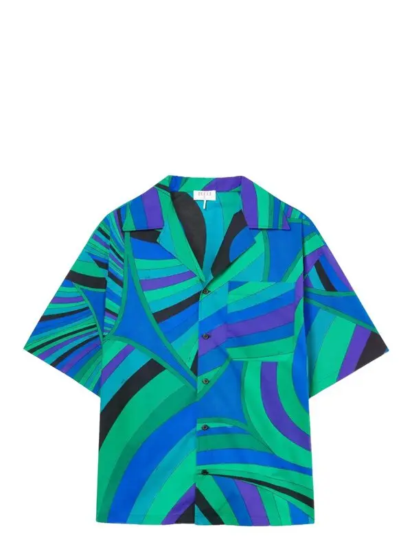 Emilio Pucci Iride-print Short-sleeve Shirt - Green