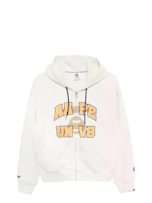 A BATHING APE Logo-printed Hoodie - Neutrals