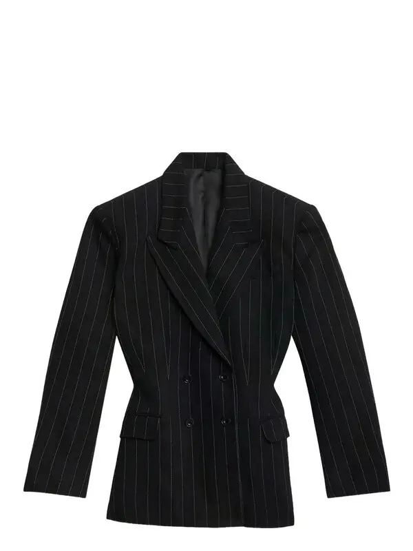 Isabel Marant Pinstripe Double-breasted Blazer - Black